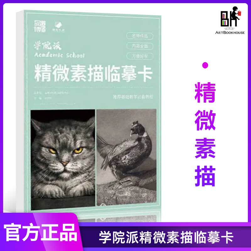 学院派精微素描临摹卡 2023品博文化邓招煌静物动物长期作业卡片