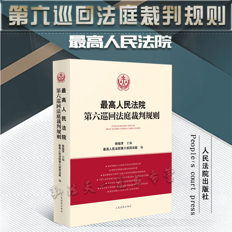 2022新书 最高人民法院第六巡回法庭裁判规则 杨临萍 主编 最高人民法院第六巡回法庭 编 人民法院出版社 9787510936272