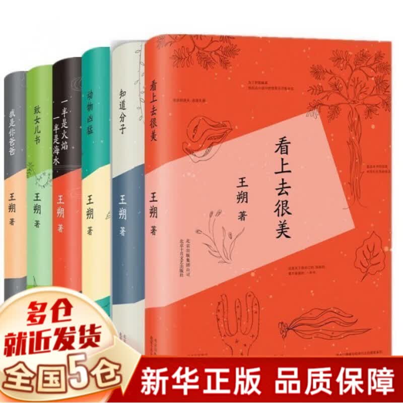 王朔文集全集6册：一半是火焰一半是海水+看上去很美+致女儿书+我是你爸爸+动物凶猛+知道分子 王硕