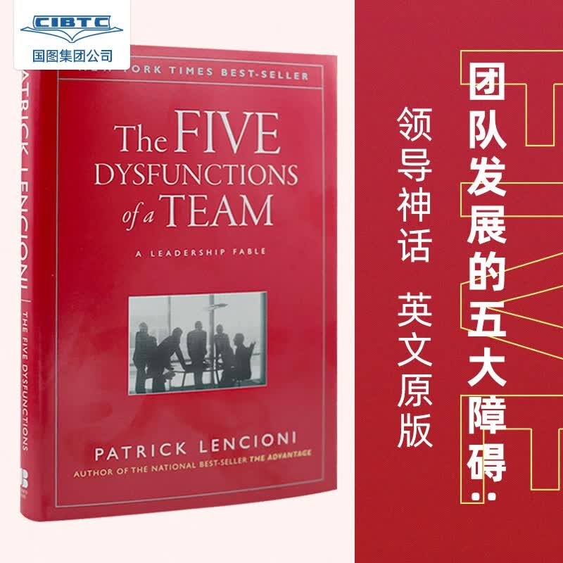 现货 英文原版The Five Dysfunctions of a 团队发展的五大障碍:领导神话