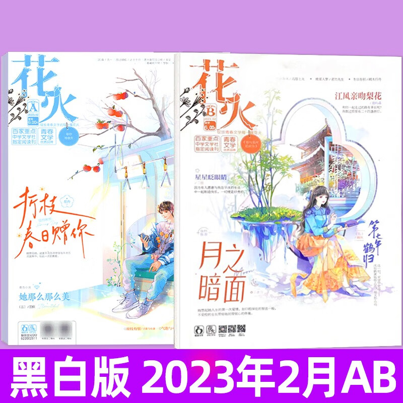 花火杂志黑白版2023年多期可选 【共2本】2023年2月AB