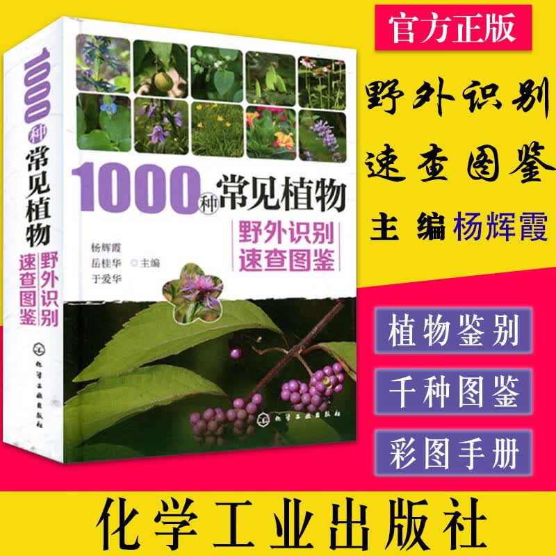 1000种常见植物野外识别速查图鉴 草地花园园林植物认识 植物知识普及 铜版纸 精装 版纸 精装