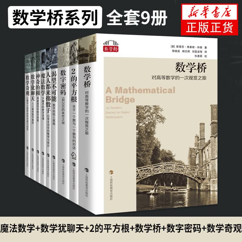 套装9本数学桥系列】 魔法数学+数学犹聊天+2的平方根+数学桥+数字密码+数学奇观等共9本 科学与自然科普读物 凤凰旗舰店