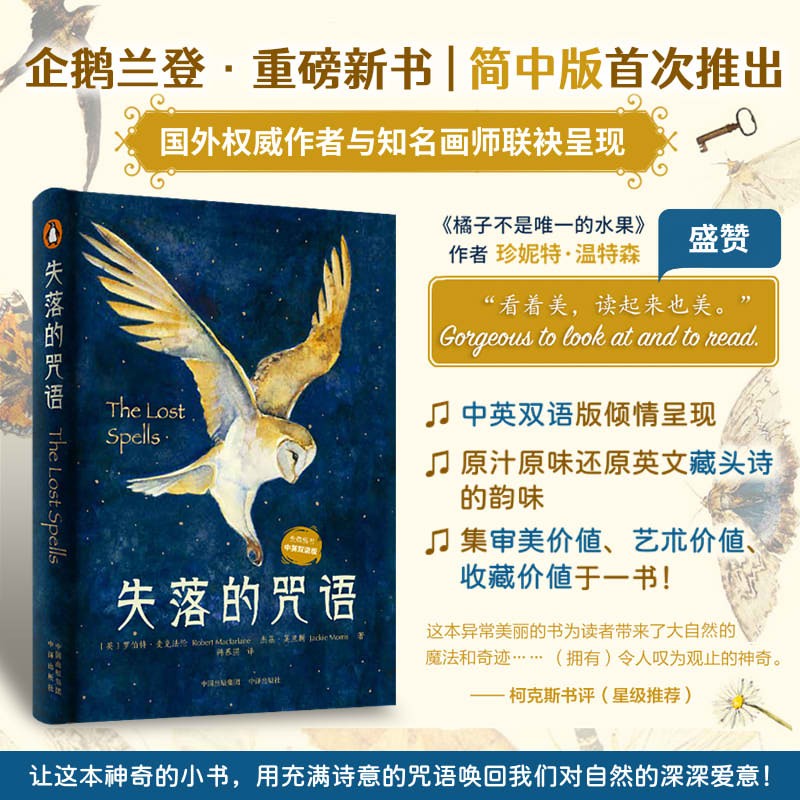 赵健读书推荐 失落的咒语 中英双语版 企鹅兰登出品新书 珍妮特・温特森推荐 中译出版社图书