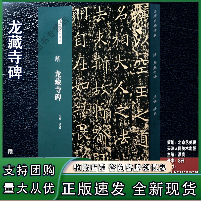 n隋 龙藏寺碑 名碑名帖经典 楷书字帖毛笔书法篆刻临摹练字书籍 洪亮主编 天津人民美术出版社