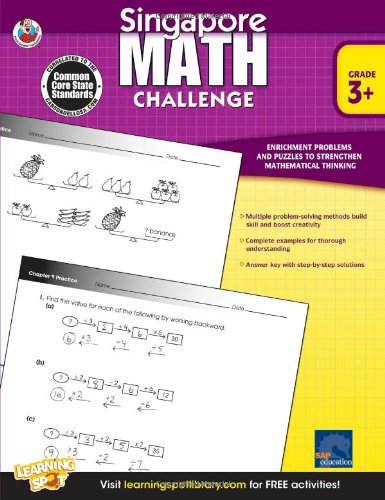 现货 Singapore Math Challenge, Grades 3 - 5