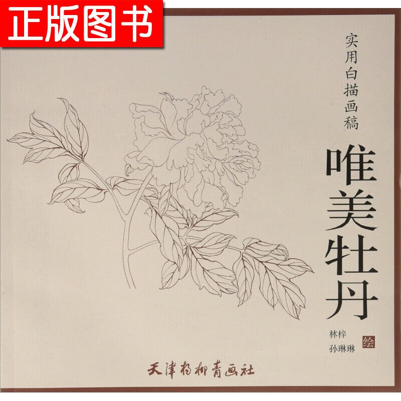 实用白描画稿 唯美牡丹 李志荣，赵宇 著 天津杨柳青画社