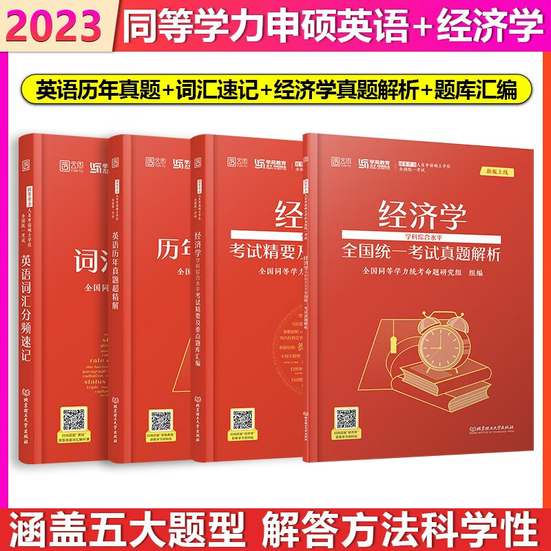 【单本包邮】学苑2023同等学力申硕考试英语历年真题词汇分频速记经济学真题解析精要及重点题库汇编同等学力英语真题词汇书同等学历经济学真题解析题库