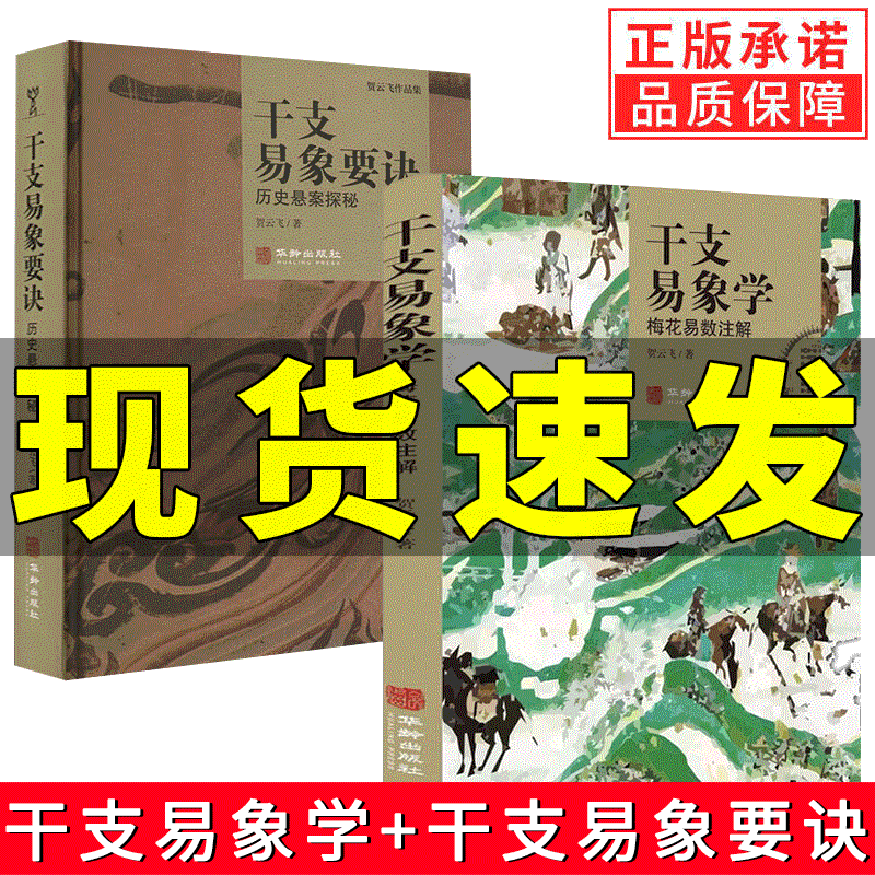 【现货】全套2册 干支易象学梅花易数注解+干支易象要诀悬案探秘 贺云飞 著 哲学故宫珍本 周易全 全套2册