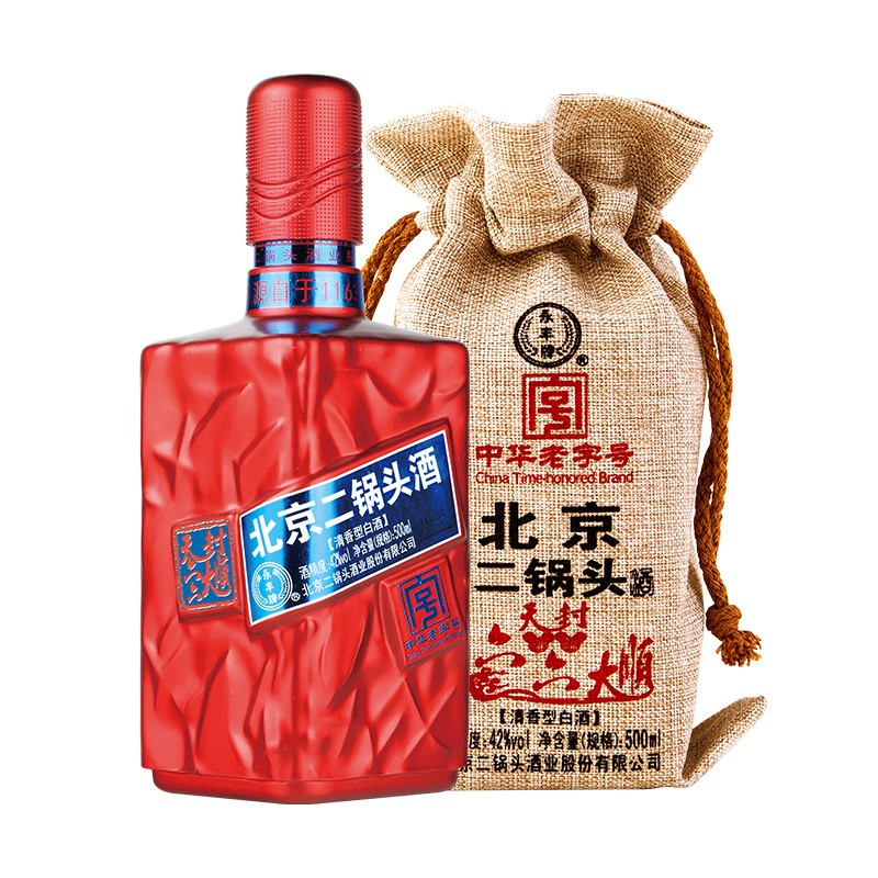 永丰牌 北京二锅头 永丰 小方瓶六六大顺 清香型白酒 42度 500ml*6瓶 六个颜色 整箱装 357元-聚超值