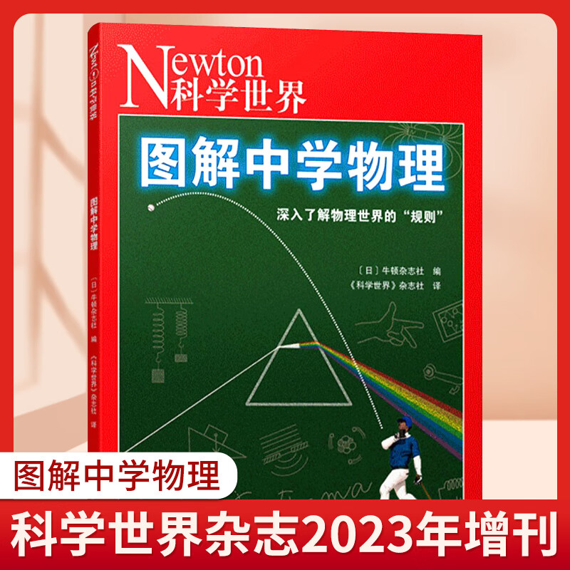 Newton科学世界杂志2023年典藏版增刊 图解中学化学/图解中学虚数/图解人体手册/图解中学对数与向量/图解中学物理 科学技术探索实验科普期刊 科学世界-图解中学物理