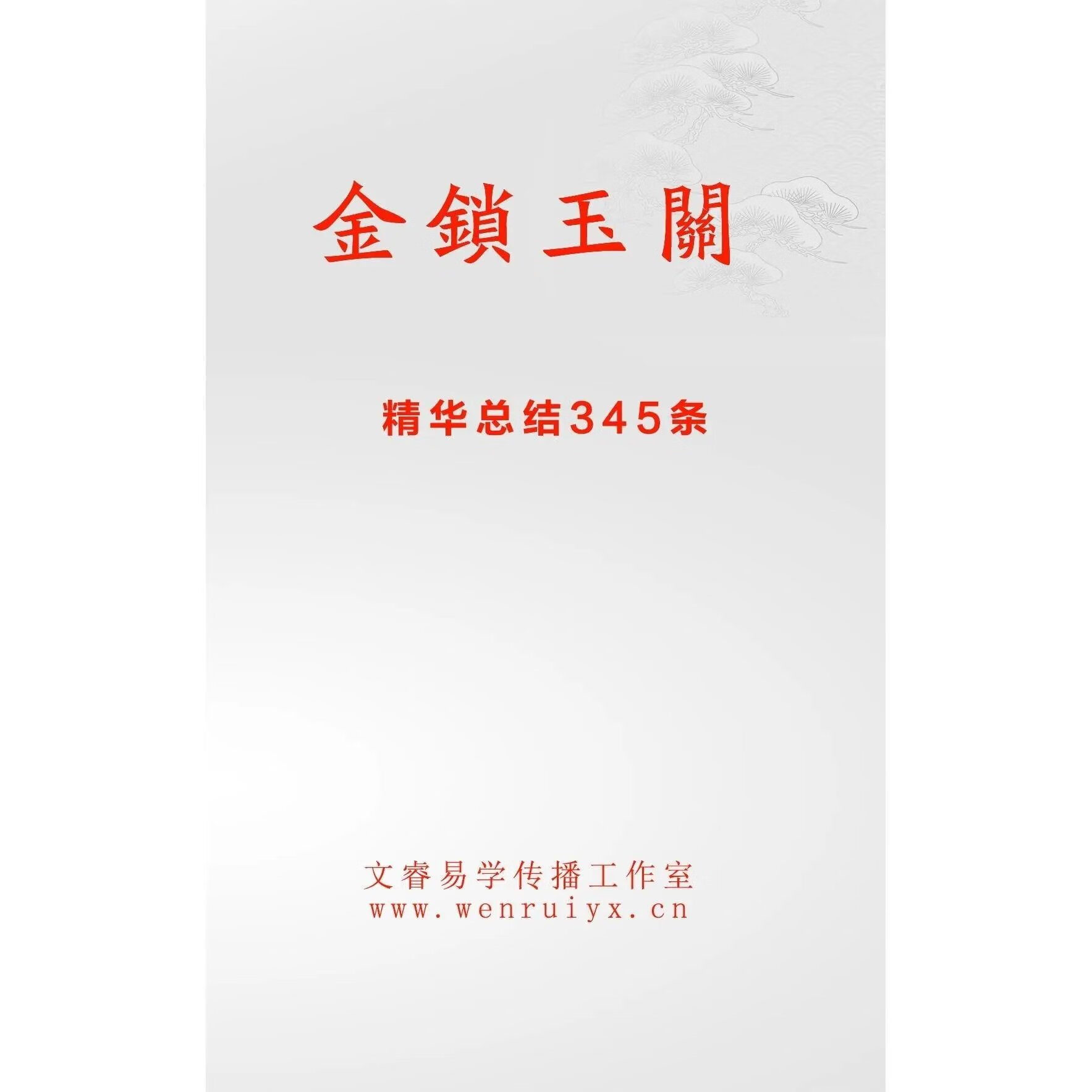 金锁玉关精华总结345条