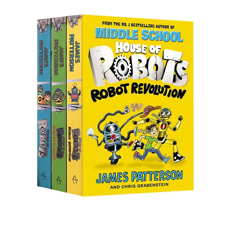 英文原版 House of Robots 机器人之家3册 儿童课外阅读 幽默搞笑 科幻章节小说 詹姆斯·帕特森 James Patterson
