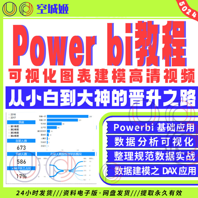 Power bi教程商业数据分析可视化图表建模视频零基础powerbi课程