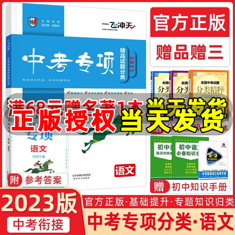 2023版一飞冲天中考模拟试题汇编语文数学英语物理化学历史道法七八九年级总复习天津一飞冲天中考专项训练真题模拟训练 【2023】中考专项分类 语文