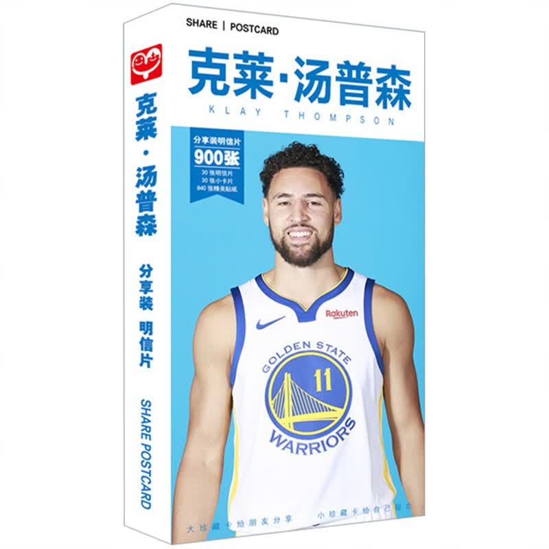 180张套装NBA球星卡片明信片贴纸合集科比詹姆斯库里篮球周边 克莱汤普森个人
