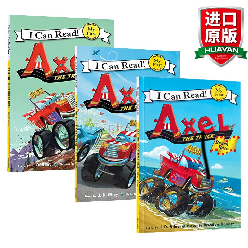 英文原版 小卡车阿克塞尔系列3册套装 I Can Read Axel the Truck