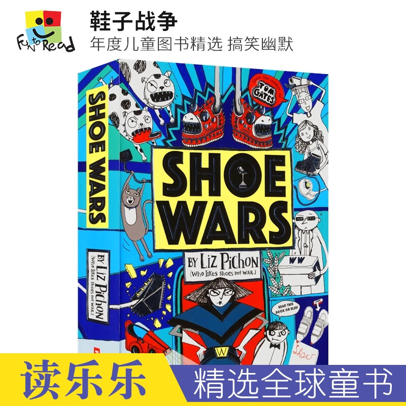 Shoe Wars 鞋子战争 年度儿童图书精选 搞笑幽默 漫画日记体 章节书 青少年英语课外读物 英文原版进口儿童图书图书 英文读物