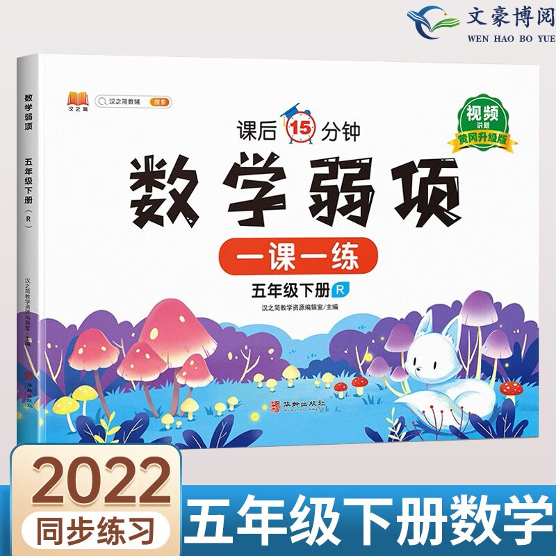 小学五年级下册语文数学弱项专项训练部编人教版教材同步练习册小学知识集锦随堂笔记练习资料书 数学 人教版