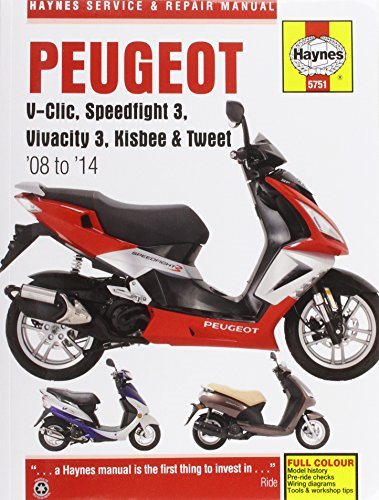 Peugeot V-Clic, Speedfight 3, Vivacity 3, Kisbee & Tweet (08 - 14) Haynes Repair Manual
