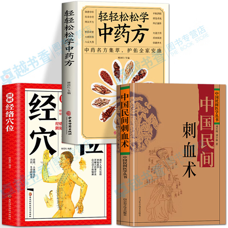 2册 中国民间刺血术+图解经络穴位 人体经络穴位养生刺血疗法 [全3册]刺血术+图解经络穴位+