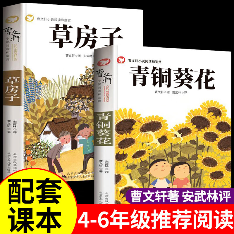 青铜葵花曹文轩小英雄雨来宝葫芦的秘密完整版四年级下册阅读课外书必读 老师推荐繁星春水巨人的花园海 【2册】草房子+青铜葵花