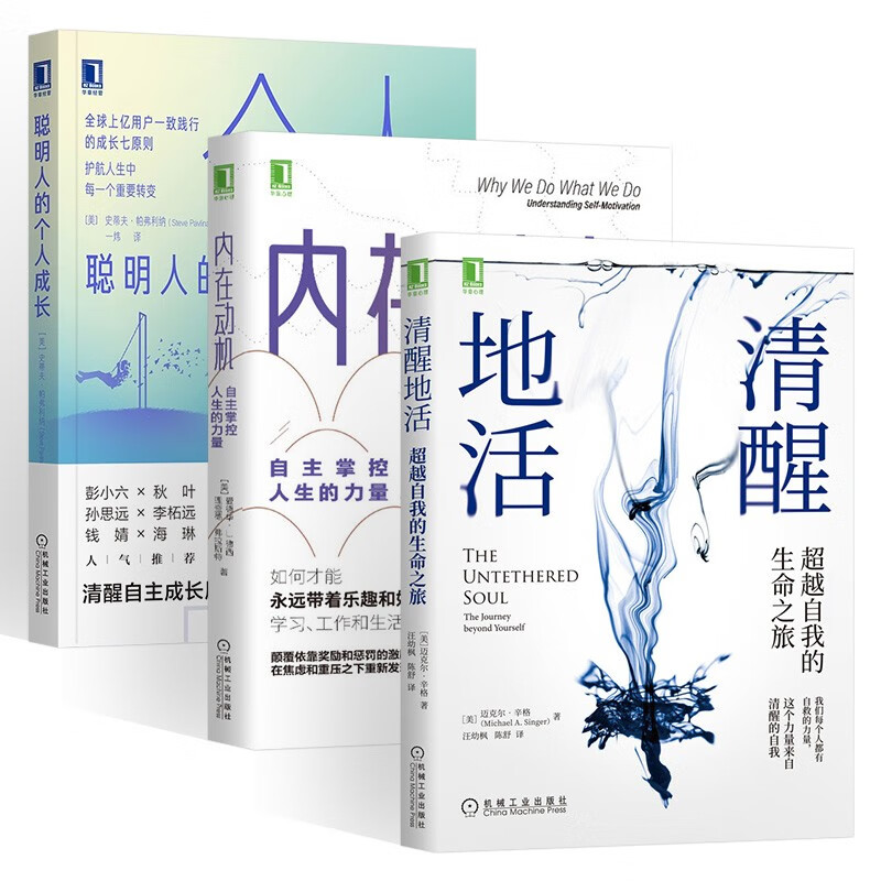 全3册 自我完善三部曲：清醒地活 超越自我的生命之旅+内在动机 自主掌控人生的力量 +聪明人的个人成长 机械工业丛书