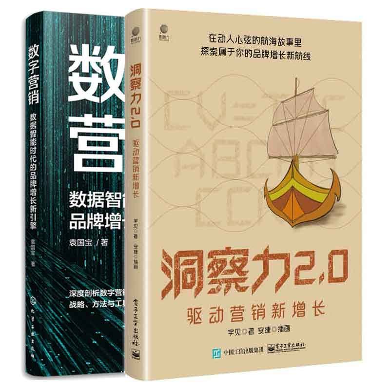 洞察力2.0驱动营销新增长+数字营销数据智能时代的品牌增长新引擎2本图书籍