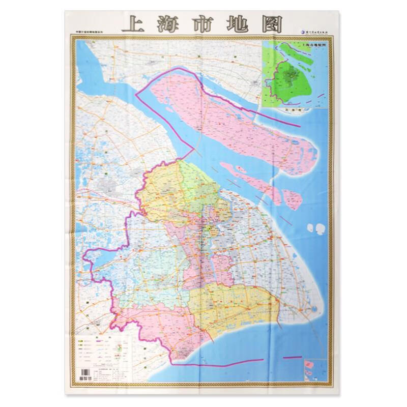 上海市地图 丝绸版