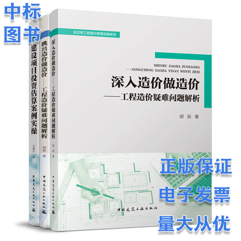 建设项目投资估算案例实操+跳出造价做造价工程造价疑难问题解析+深入造价做造价工程造价疑难问题解析3本