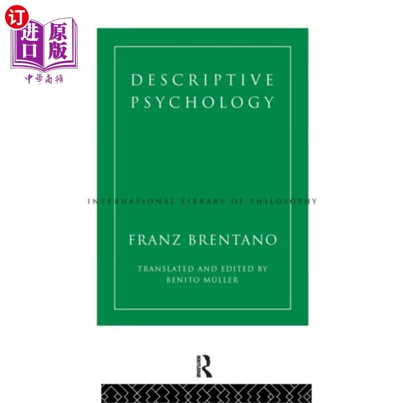 海外直订Descriptive Psychology 描述性的心理学