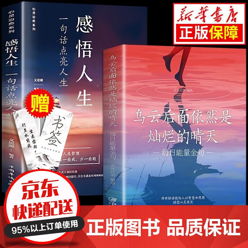 当天发货赠送书签】乌云后面依然是灿烂的晴天 感悟人生每日箴言自我修养启迪心灵短句经典文学诗歌词曲书籍 全2册：乌云后面依然是灿烂的晴天+感悟人生