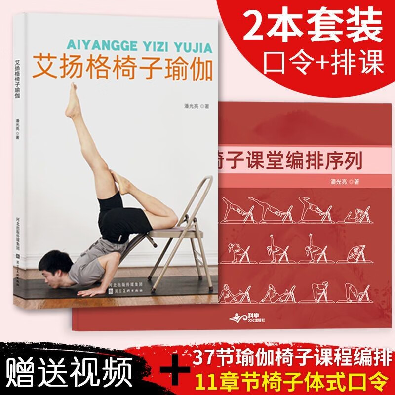 2本艾扬格椅子瑜伽课堂编排+体式口令教材排课习练指南书籍潘光亮 2本艾扬格椅子瑜伽课堂编排+体式口令教材排课习练指