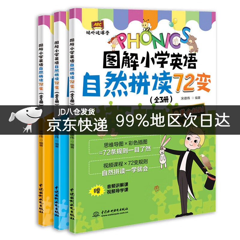 图解小学英语自然拼读72变（全3册）（视听说课堂）