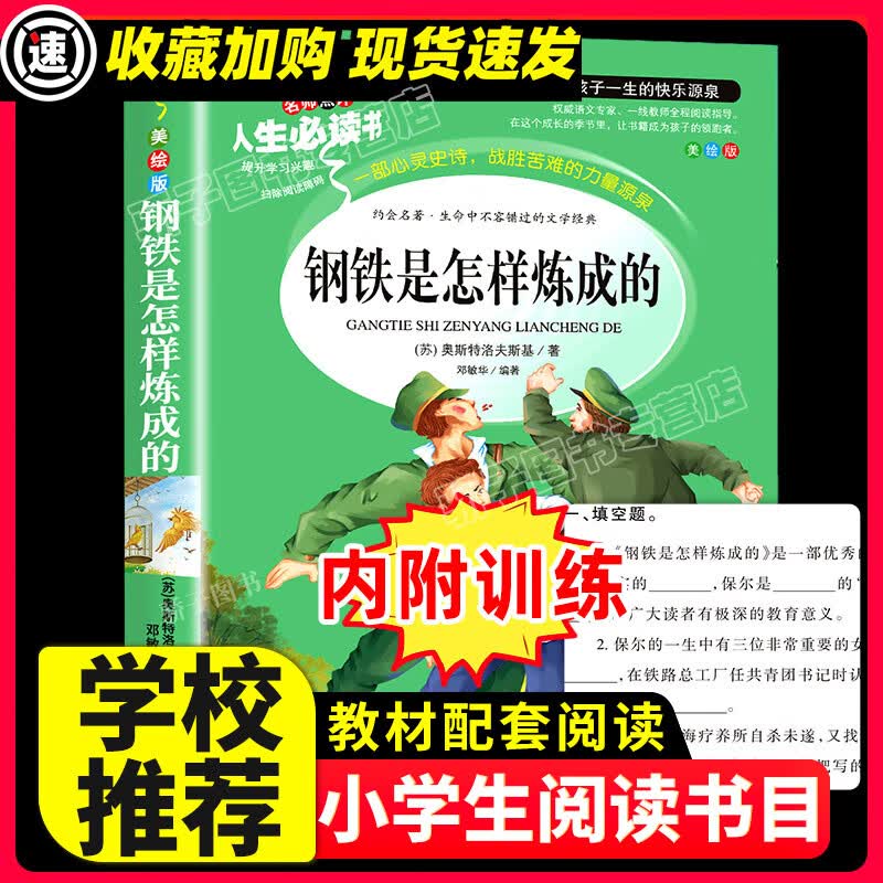 泰戈尔诗选原著必读中小学生课外阅读书籍三年级四五六七青少年人民儿童文学教育读物山东美术注释 【29元3件】钢铁是怎样炼成的