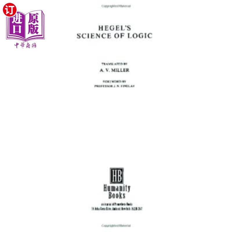 海外直订Hegel's Science of Logic 黑格尔的逻辑学