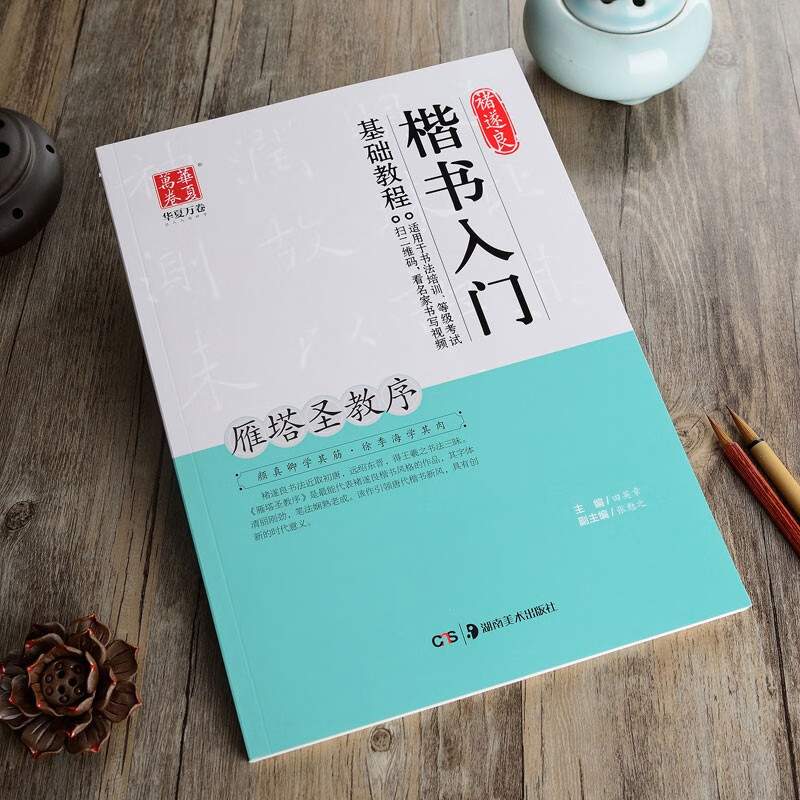 褚遂良楷书入门基础教程《雁塔圣教序》田英章主编 褚体楷书毛笔书法练字帖米字格教材 扫码看基本笔画书写视频 湖南美术出版社