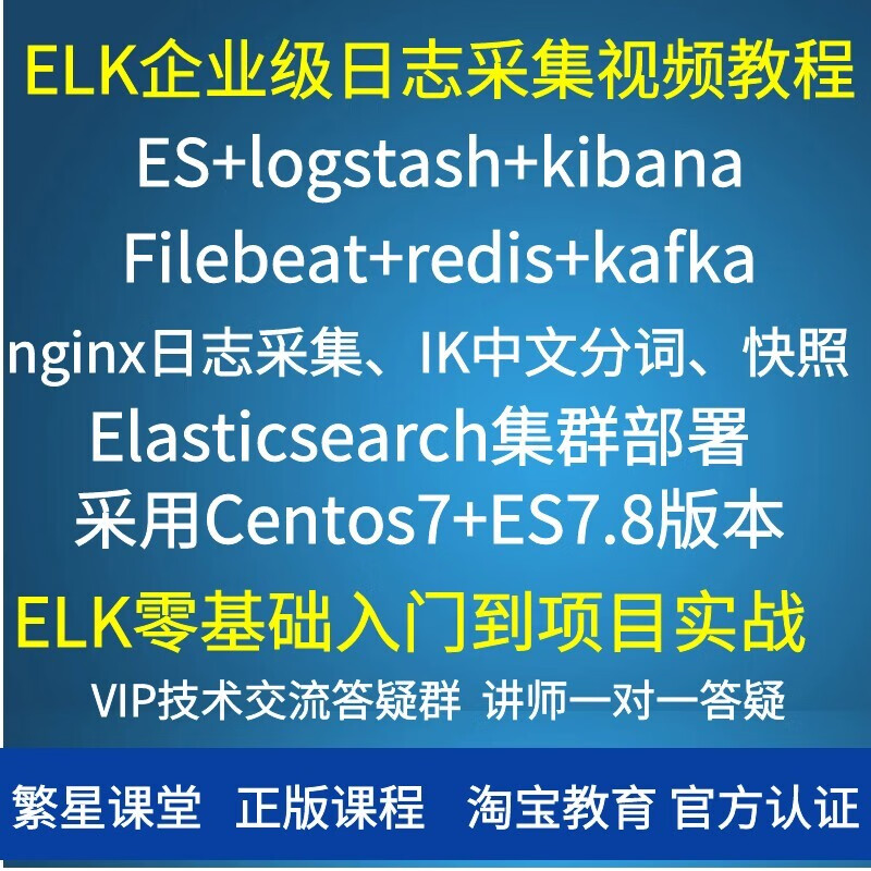 2021年ELK实战ElasticSearch视频教程Logstash Kibana filebea