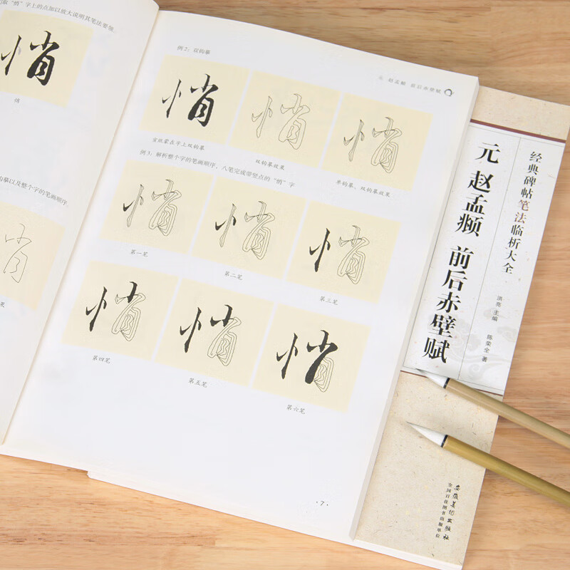 经典碑帖笔法临析大全 元赵孟頫前后赤壁赋 从零学书法一看就懂一学就会 赵孟俯行书书法初学者教程字帖安