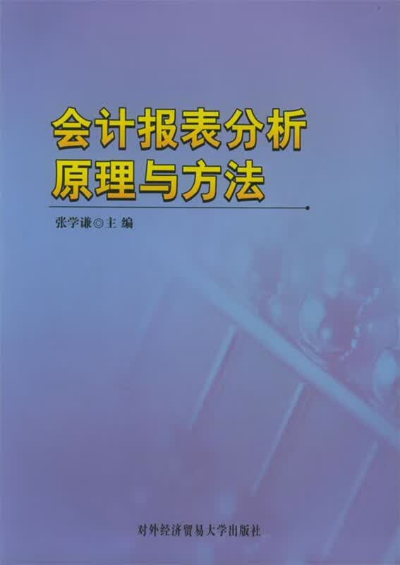 会计报表分析原理与方法