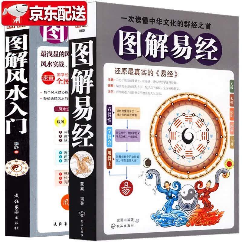 图解易经+图解风水入门【两册】白话文版周易全书 国学经典 曾仕强南怀瑾古籍中国古代哲学书易经风水