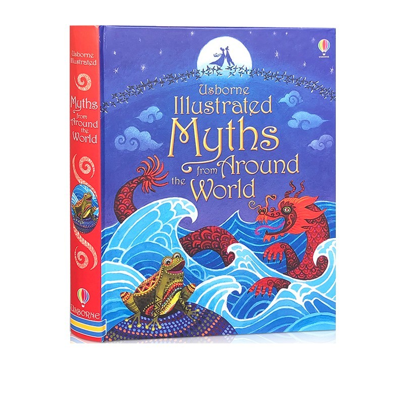 英文原版 Usborne Illustrated Myths from Around 民间故事18个故事合辑 青少年儿童英语启蒙精装全彩插图故事书 绿山墙图书