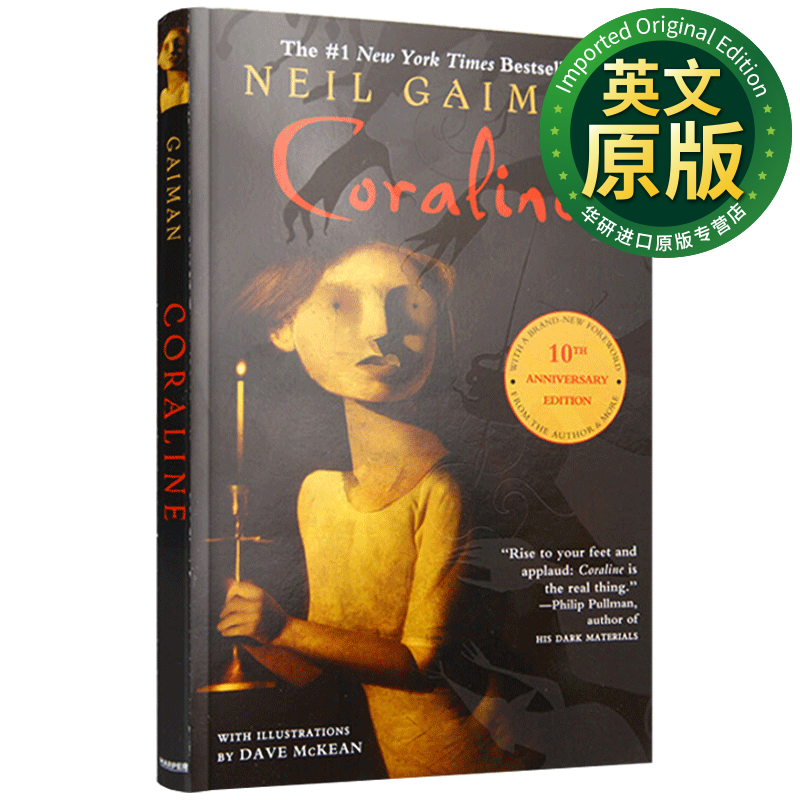 鬼妈妈十周年纪念版 英文原版 Coraline 儿童小说 Gaiman, Neil