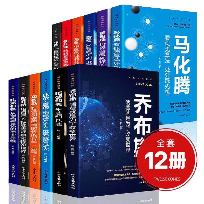 全12册马云乔布斯比尔盖茨 创业财富经商智慧_LY 全6册乔布斯 无规格