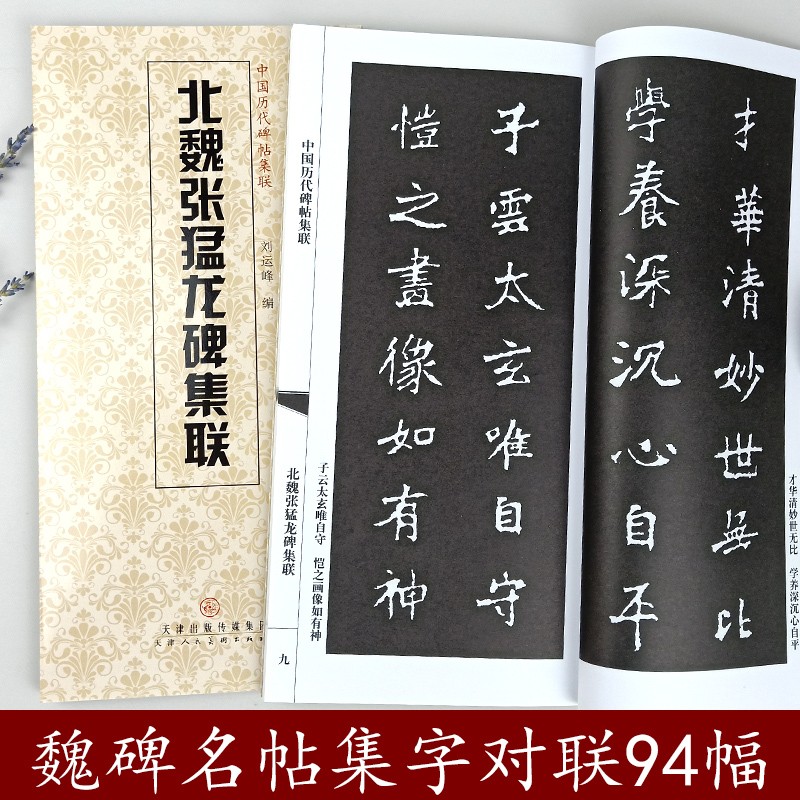 满3包邮 北魏张猛龙碑虞世南书孔子庙堂碑张黑女墓志汉祀三公山碑唐孙过庭书谱集联明宋克书（急就章）集联 中国历代碑帖集联 北魏张猛龙碑集联
