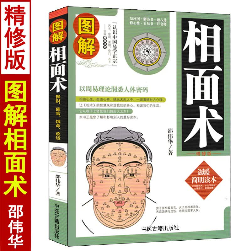 图解相面术 邵伟华著精修版相法面相书籍 简明读本 中国古代易学面相风水男女手相面相 术数五官相法书
