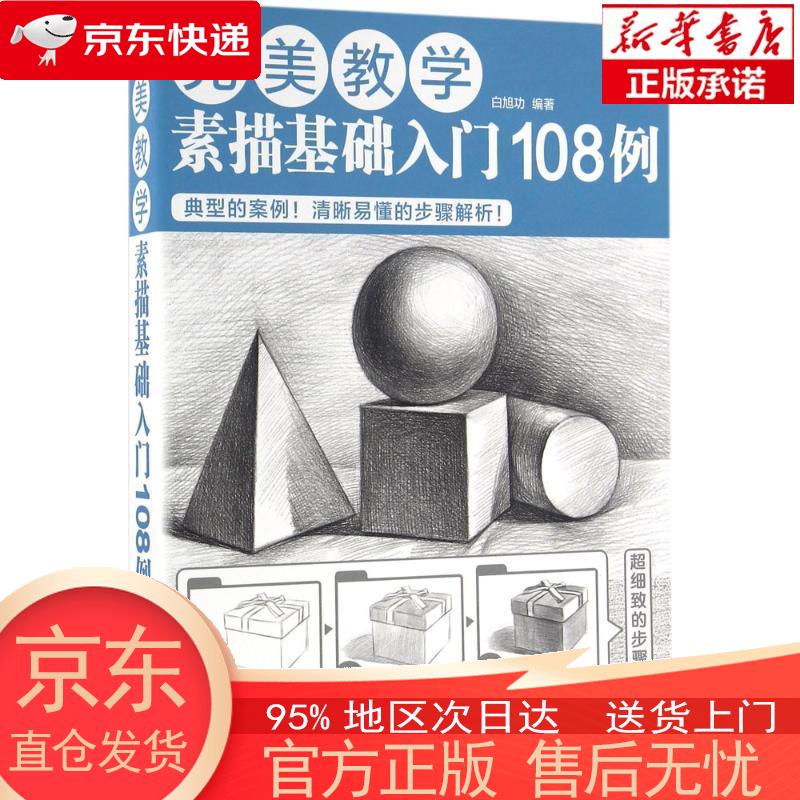 【新华 全新速发】完美教学：素描基础入门108例（绘客出品） 白旭功 人民邮电出版社 白旭功 人