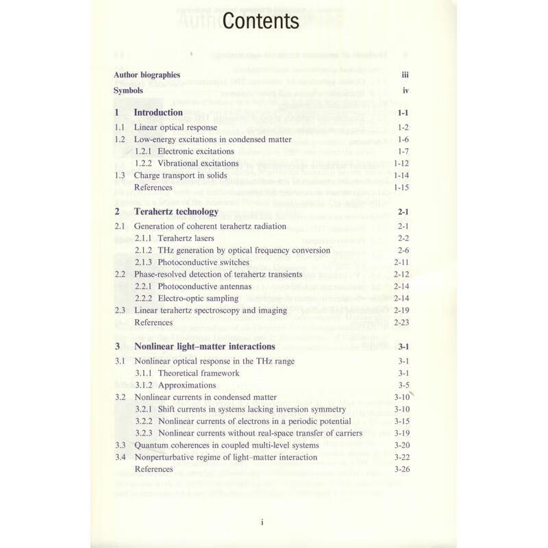 全新现货 非线性太赫兹光谱的概念与应用(英文版)/国外优秀物理著作原版系列 978756039471