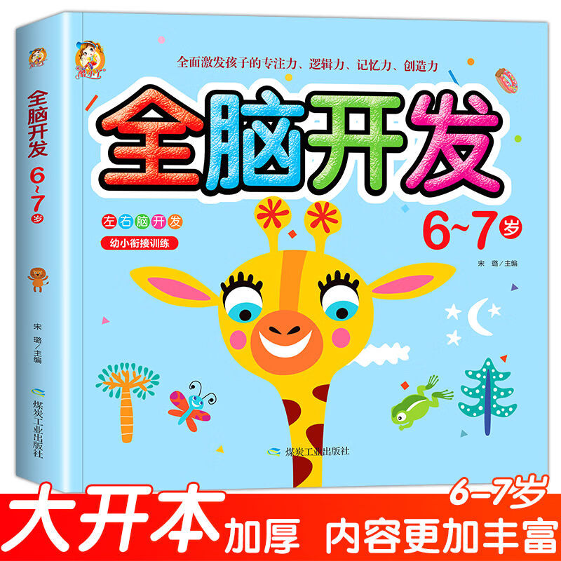 全脑开发思维训练3-4-5-6-7岁左右脑智力开发思维逻辑训练书 小班中班大班认知书宝宝 【单册】全脑开发【6-7岁】