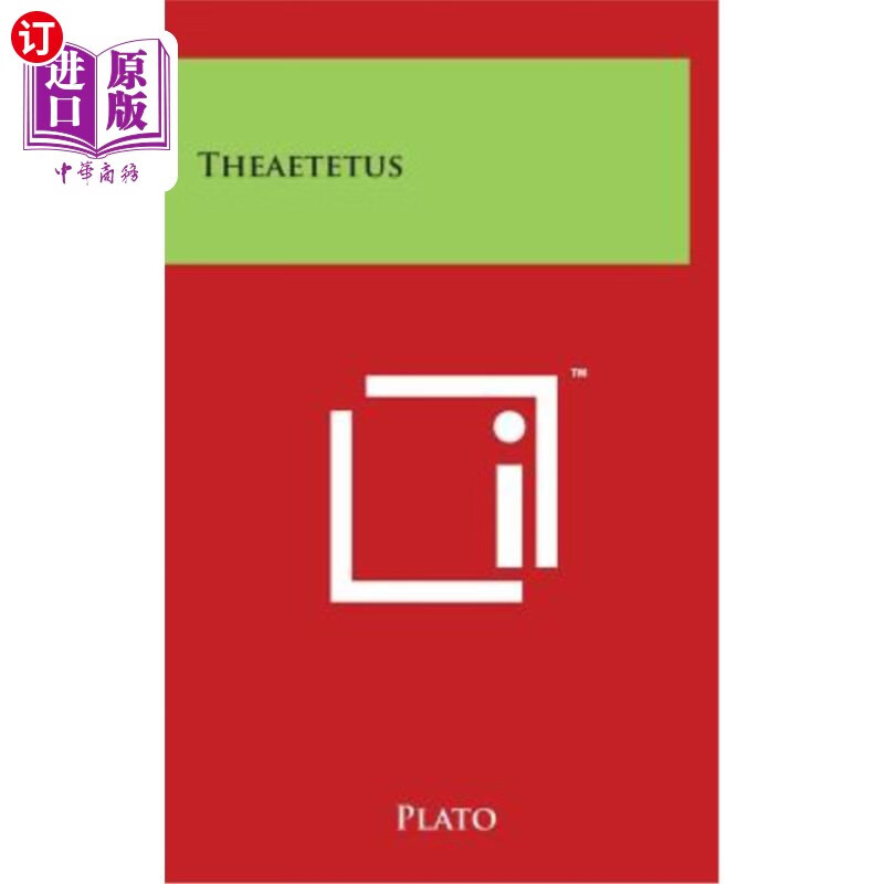 海外直订Theaetetus 泰埃提图斯